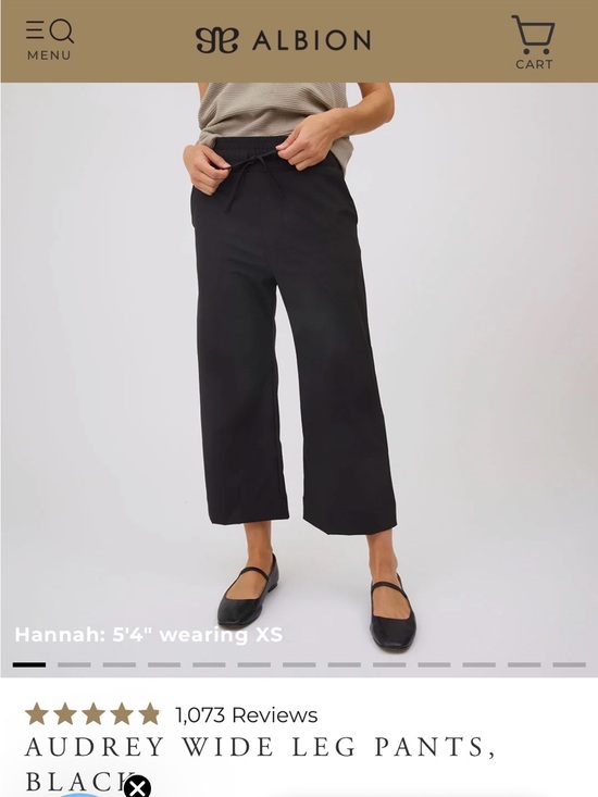 Albion | Pants & Jumpsuits | Albion Audrey Wide Leg Medium Petite Black ...